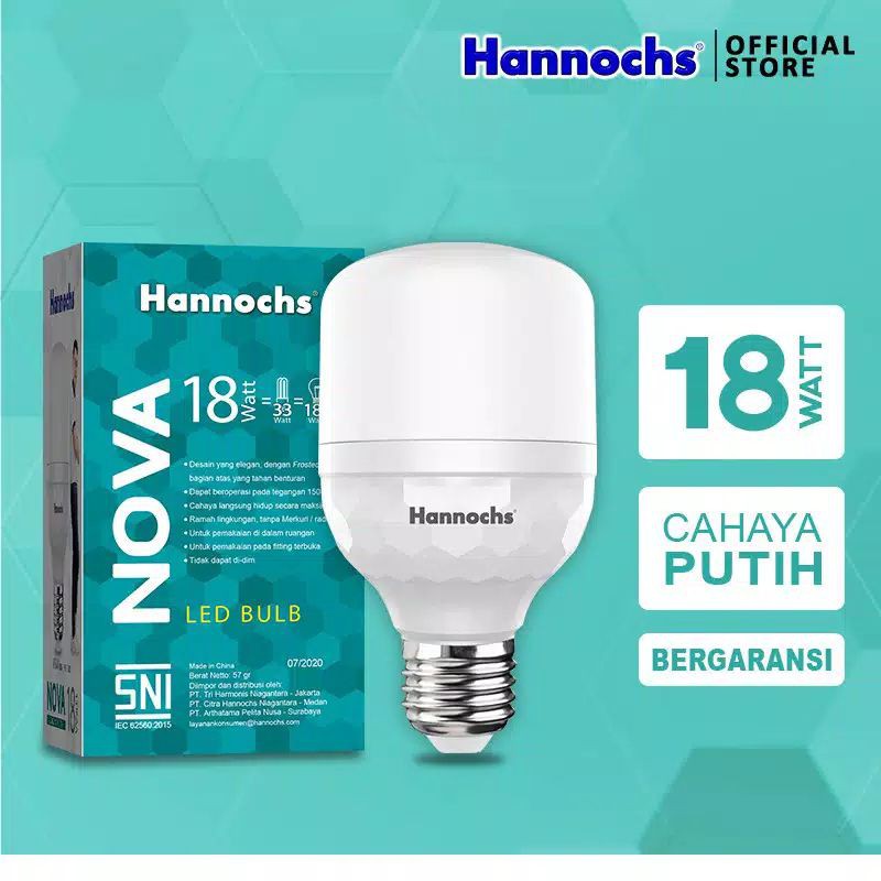 Jual Hannochs Lampu LED Nova 18 Watt Cahaya Putih | Shopee Indonesia