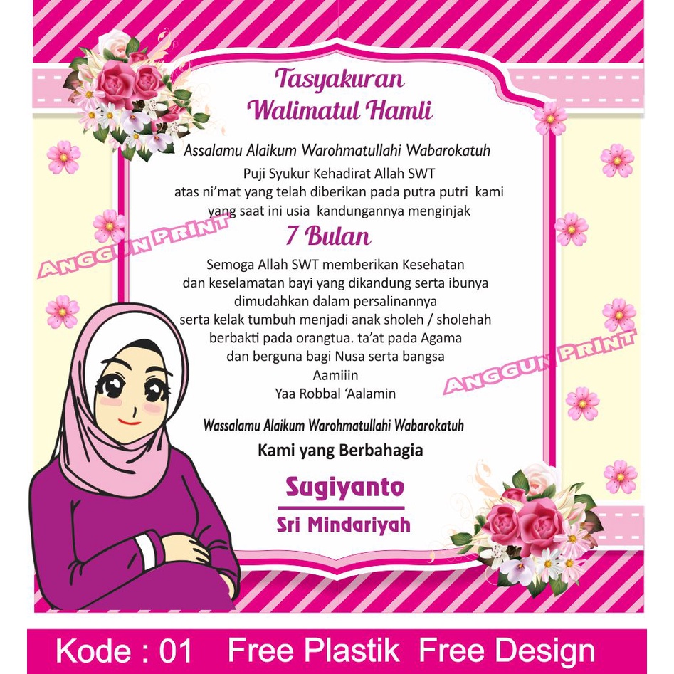 Jual Samir Berkat / Kartu Ucapan Kehamilan 4 Bulanan / Mapati - 7 ...