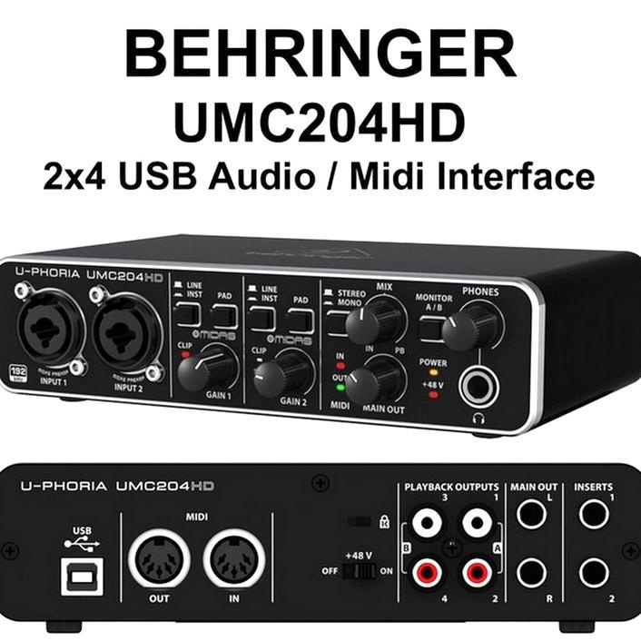 Jual Behringer Umc204Hd 2 Input 4 Output Audio Interface | Shopee Indonesia