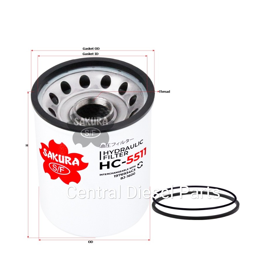 Jual Hydraulic Filter 8J-1600 4T-6788 9T-5664 HC-5511 HC5511 Sakura ...
