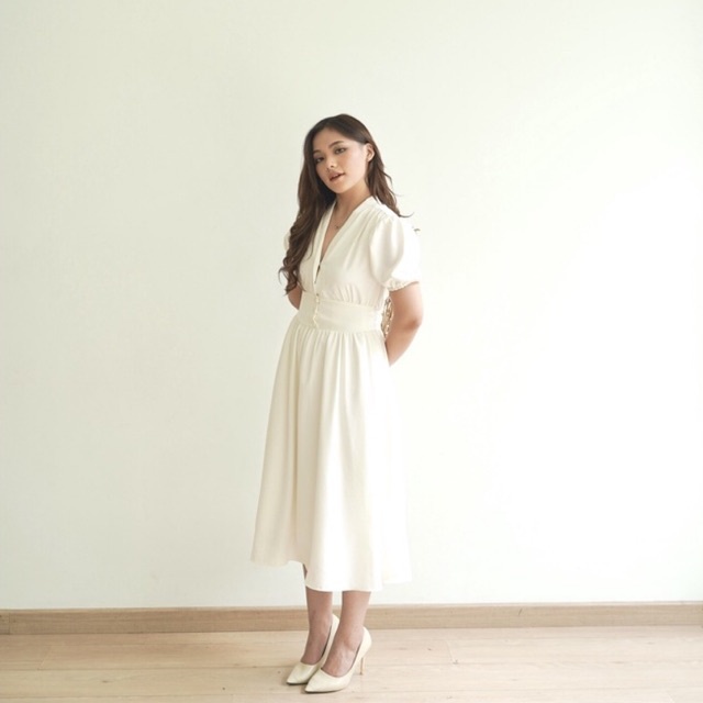 Jual CLARINI - Dress Midi Wanita - Daisy Dress | Shopee Indonesia