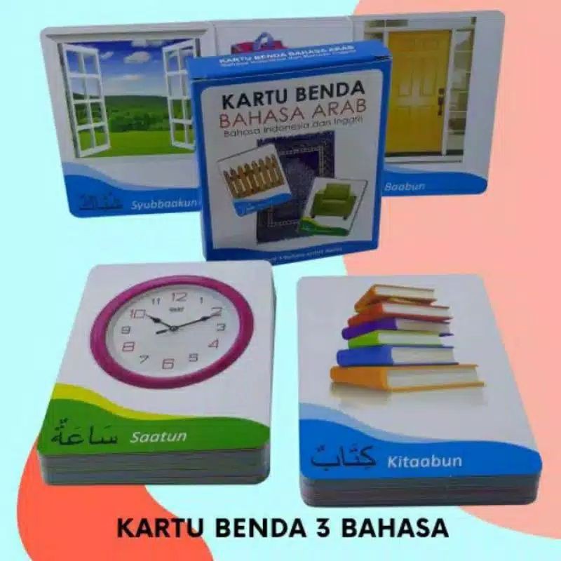 Jual Flashcard Kartu Benda Bahasa Arab 3 bahasa / Inggris Arab flash ...