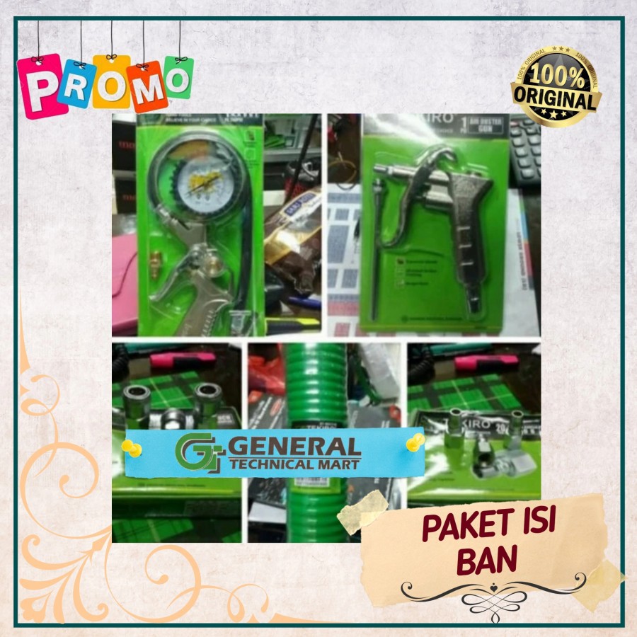 Jual Paket isi angin ban untuk kompresor selang dan air duster tekiro ...