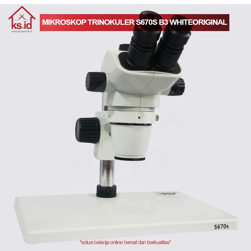 Jual Mikroskop Trinokuler S670s B3 White Original Plus Lampu High ...