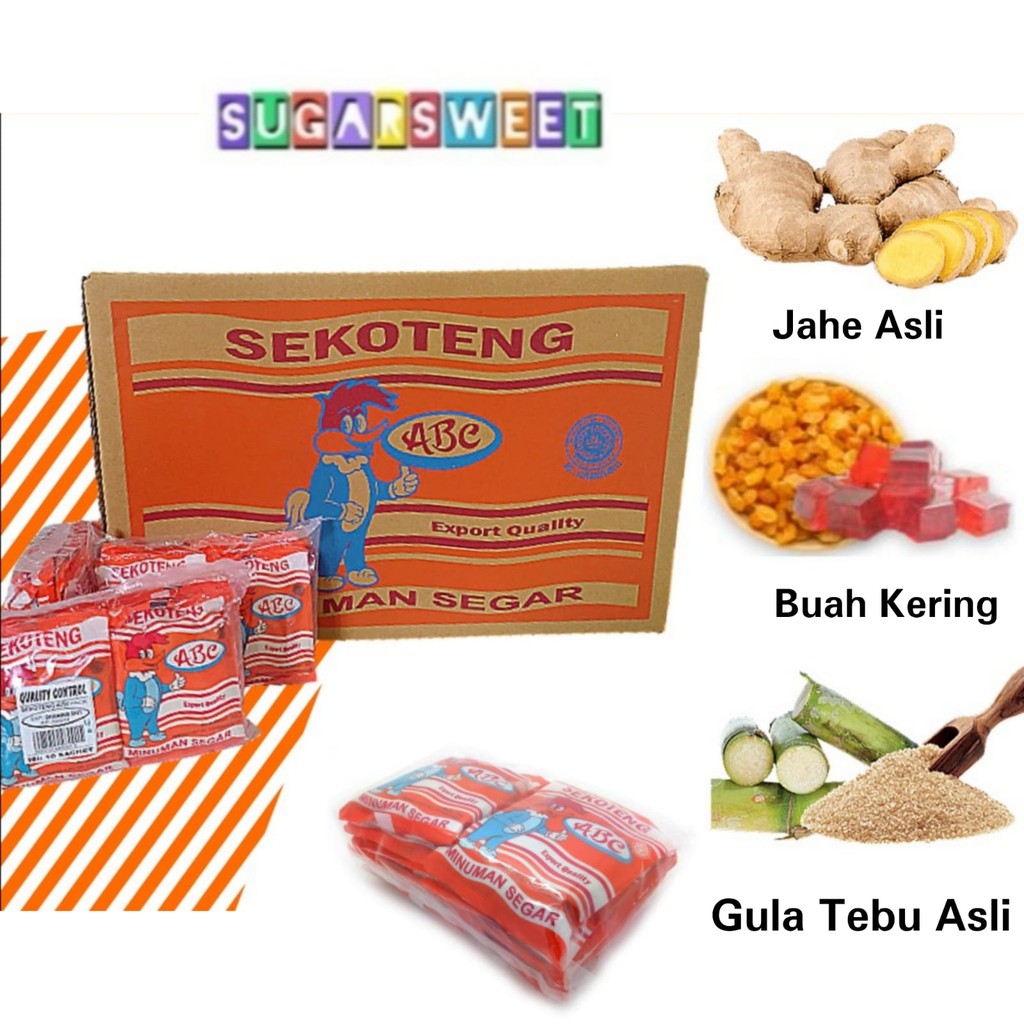 Jual Sekoteng ABC Bubuk Minuman Jahe Emprit Buah Kering Gula Tebu Agar ...