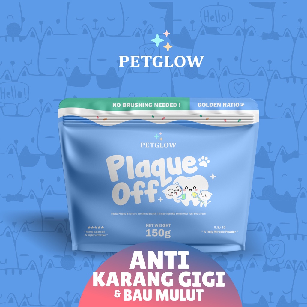 Jual Plaque Off by Petglow Penghilang Bau Mulut dan Bau Poop Kucing 150gr Odor Remover Vitamin ...