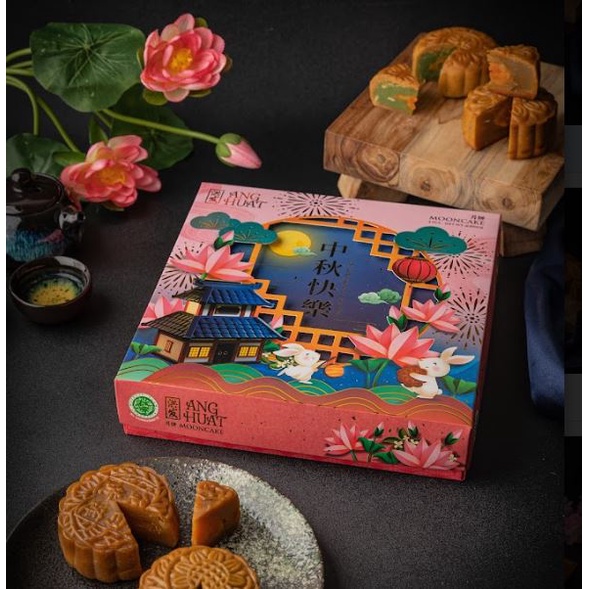 Jual Mooncake Kue Bulan Ang Huat isi 4 - Tausa Hitam LienYung Durian ...