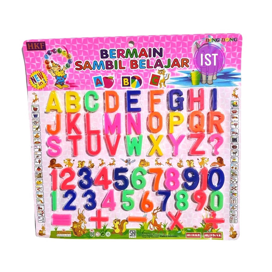 Jual MWN Mainan Huruf Angka 2 in 1 Bermain Sambil Belajar ABC-138-HA ...