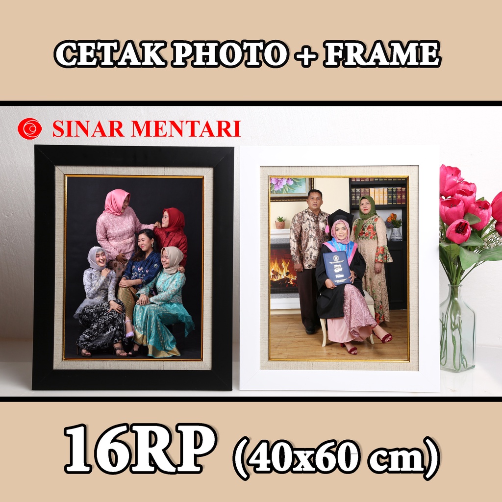 Jual Paket Cetak Foto 16RP (40x60 cm) + Frame Minimalis | Shopee Indonesia