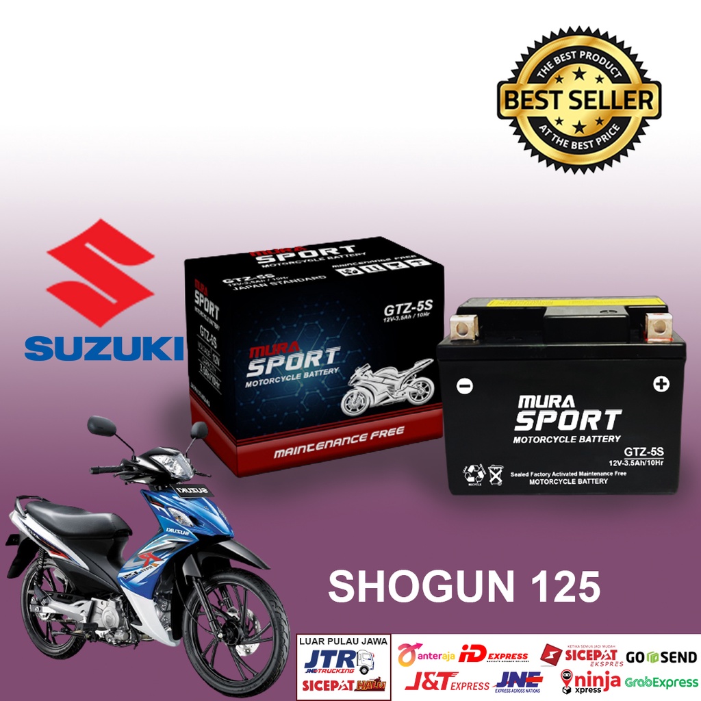 Jual Aki Motor SUZUKI SHOGUN 125 Accu MF GTZ5S Accu Kering Aki MURA ...