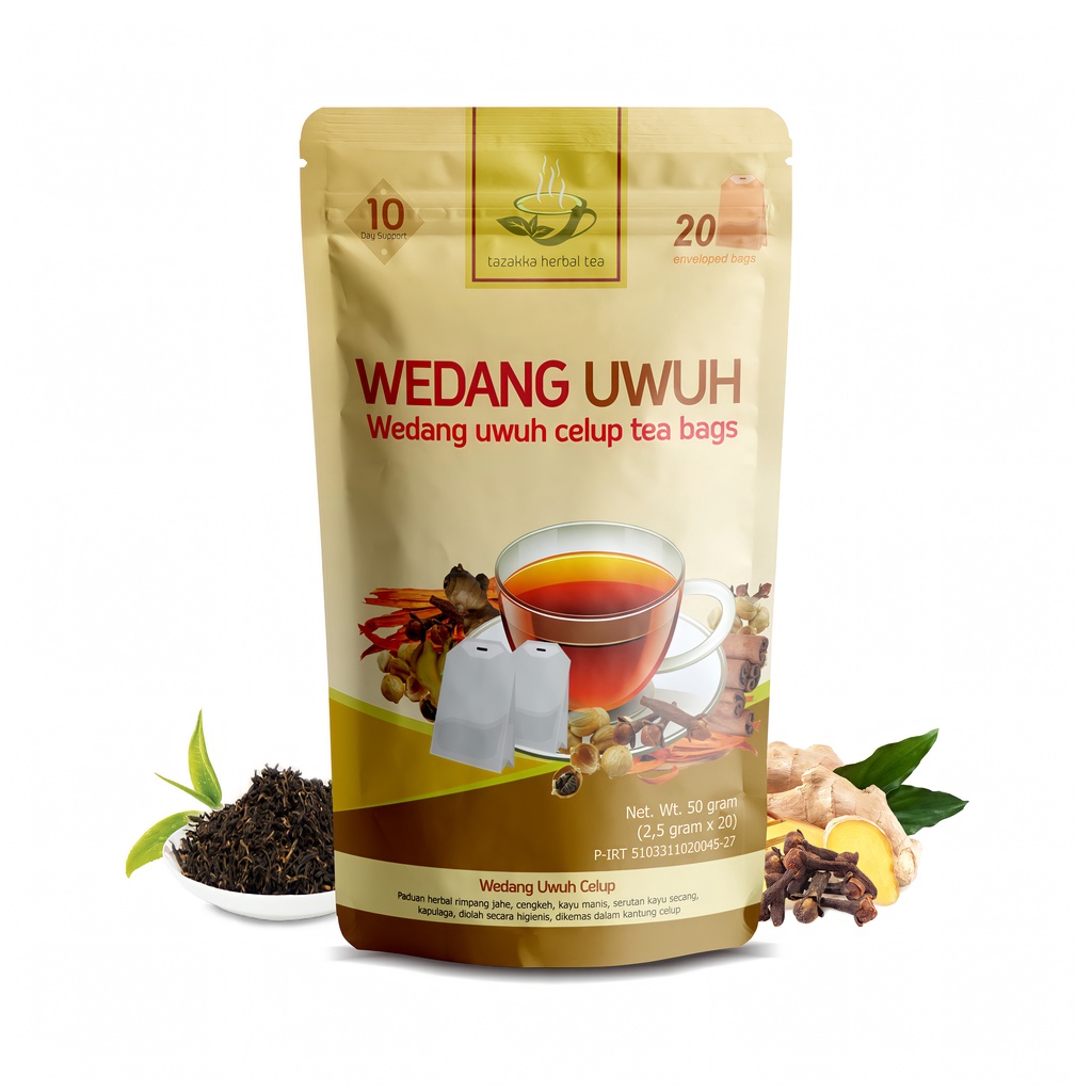 Jual Teh Celup Wedang Uwuh kemasan standing Pouch Herba Tazakka ...