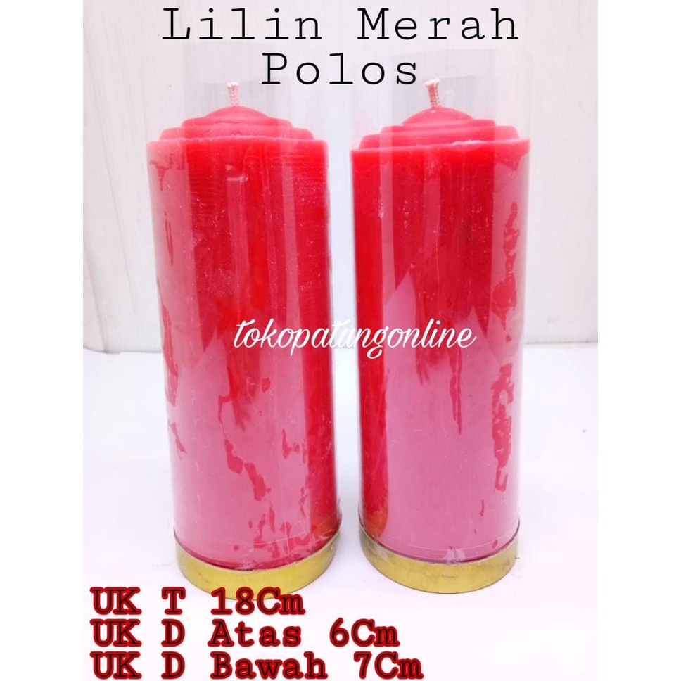 Jual Lilin Merah Polos 2PC 2Kati New | Shopee Indonesia