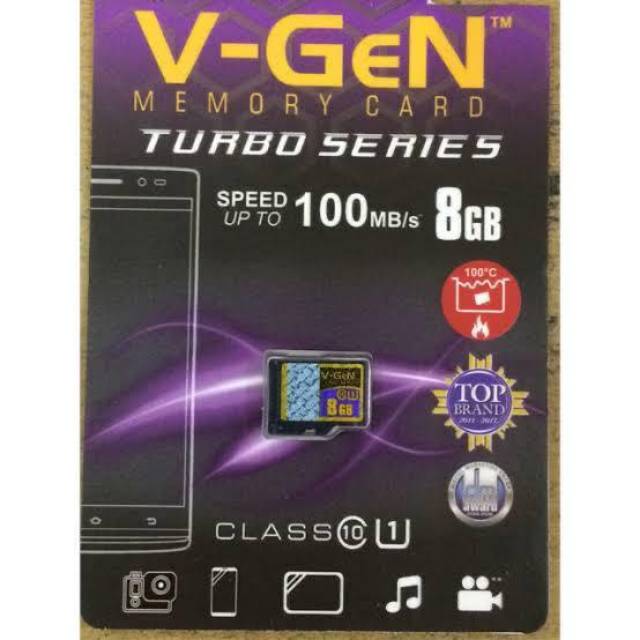 Jual MEMORY CARD VGEN 8GB CLASS 10 MMC VGEN 8GB TURBO SERIES ORIGINAL ...