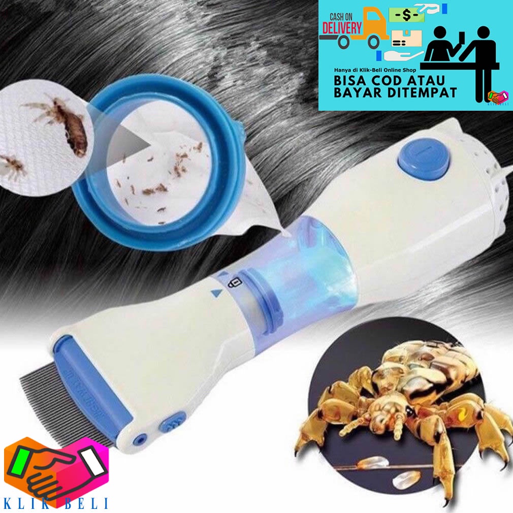 Jual Sisir Kutu V-Comb Elektrik Vacuum Alat Pembersih Telur Kutu ...