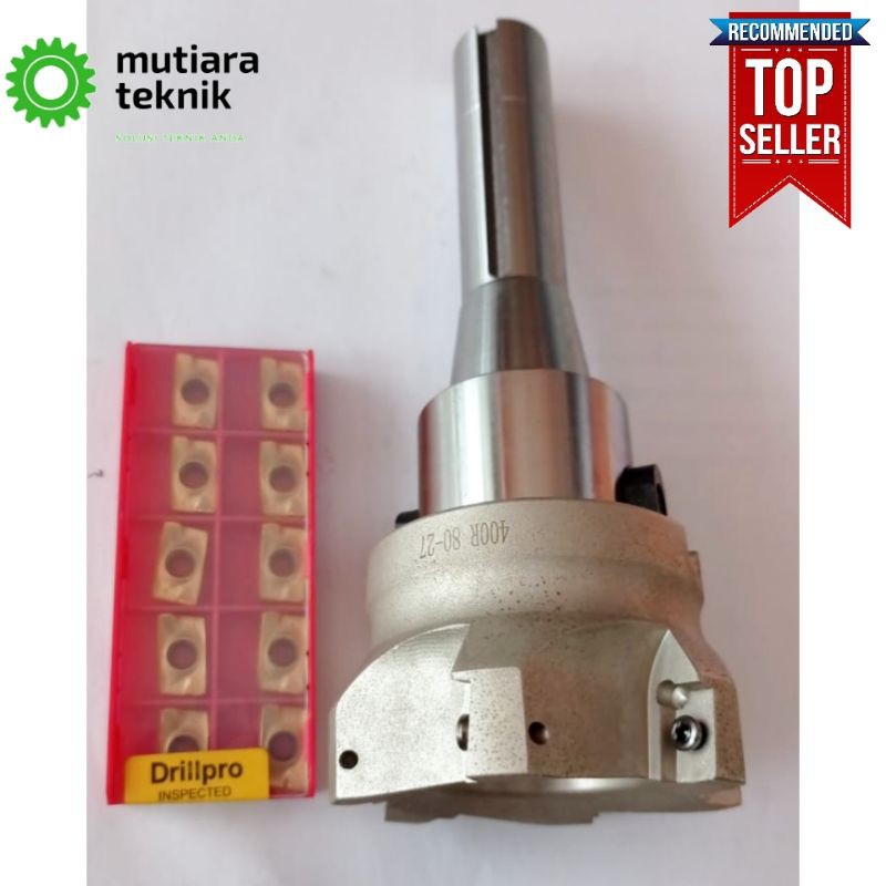 Jual Alat Mesin Bubut Cnc Milling Facemill 80mm 400R 80-27 6T Set Arbor ...