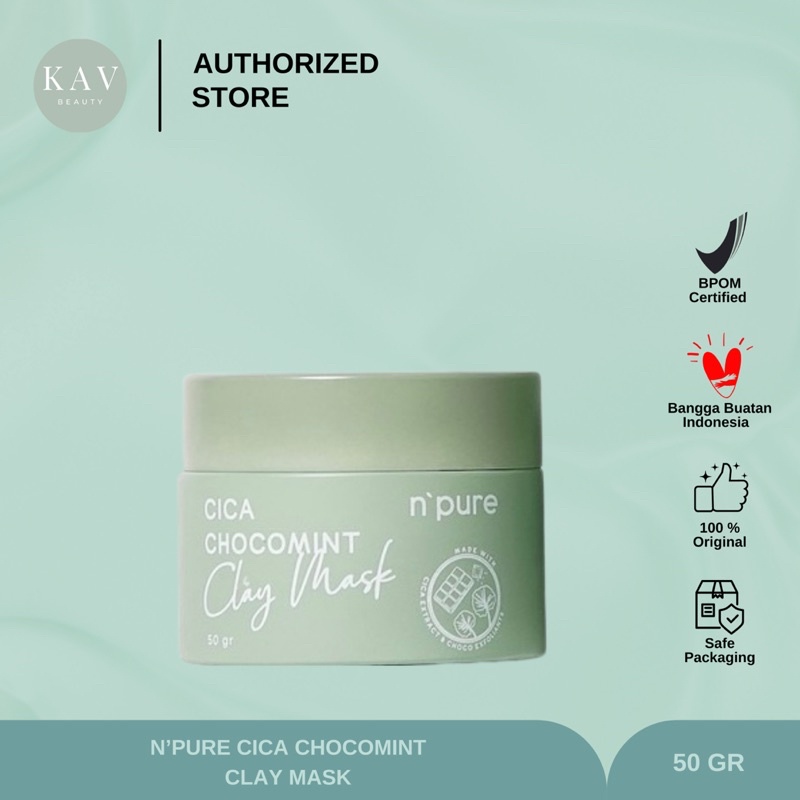 Jual Npure Clay Mask Centella Asiatica Chocomint | Shopee Indonesia