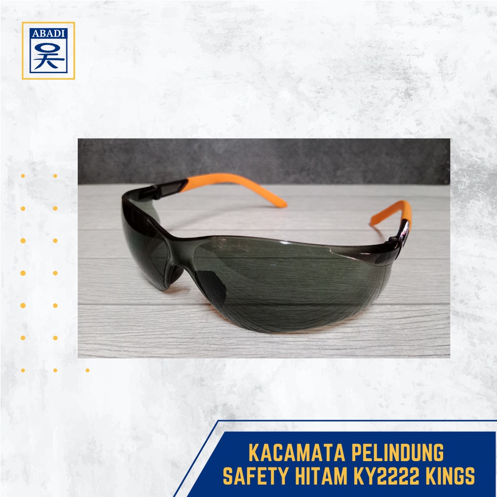 Jual KACAMATA PELINDUNG SAFETY HITAM KY2222 KINGS | Shopee Indonesia