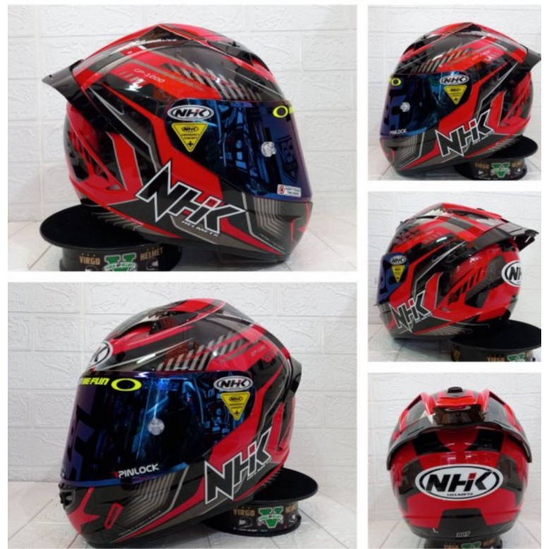 Jual Helm NHK Gp1000 Plasma Paket Visor Blue Spoiler Double Visor ...
