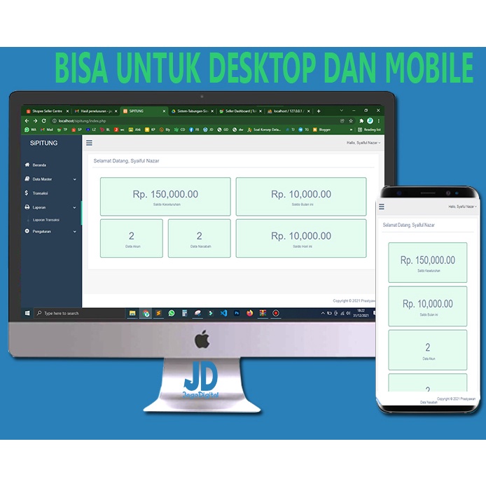 Jual Aplikasi Sistem Informasi Tabungan Murid Sekolah Berbasis Web | Shopee Indonesia
