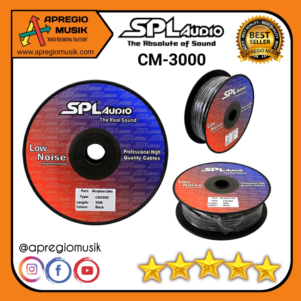 Jual kabel Microphone SPL AUDIO CM3000 CM 3000 Meteran Original ...