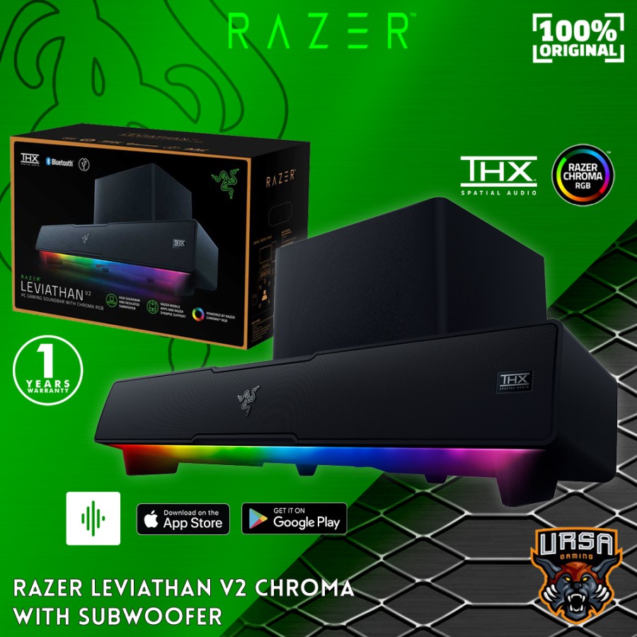 Jual Soundbar Razer Leviathan V2 RGB Chroma With Subwoofer | Speaker Gaming | Shopee Indonesia