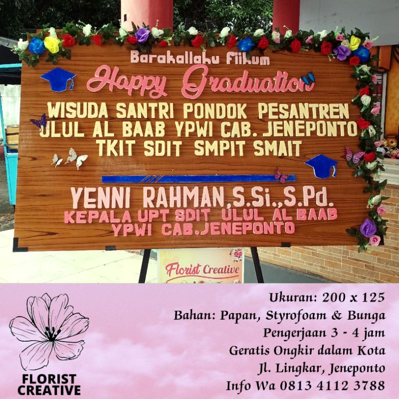 Jual Papan Bunga Ucapan Rustik Rustic | Shopee Indonesia