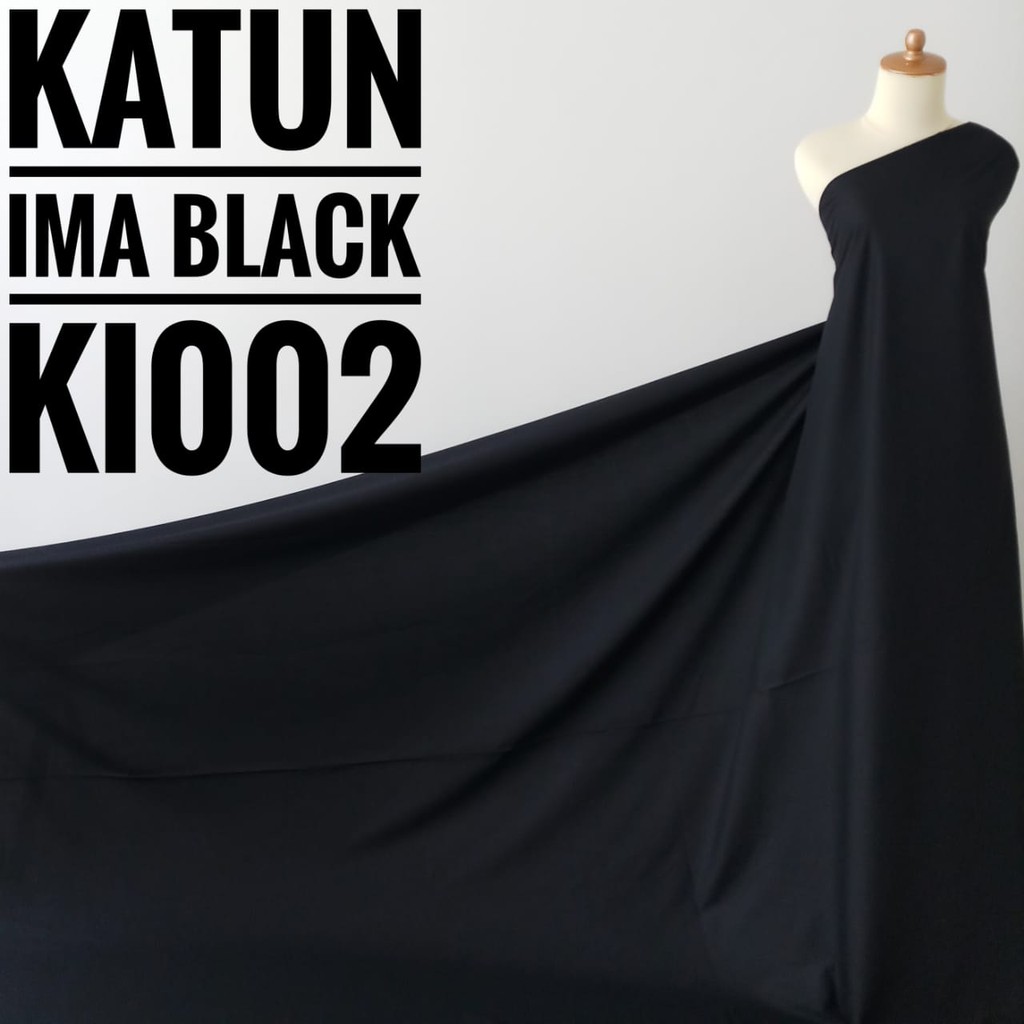 Jual LAST STOCK Kain Meteran Katun Ima Black KI002 (0.5M) | Shopee ...