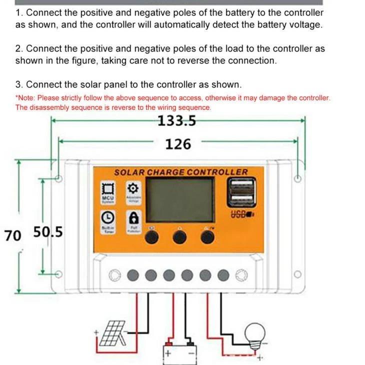 Jual Solar Panel Charger Controller LCD 30/100A 12V/24V MPPT/PWM Solar ...