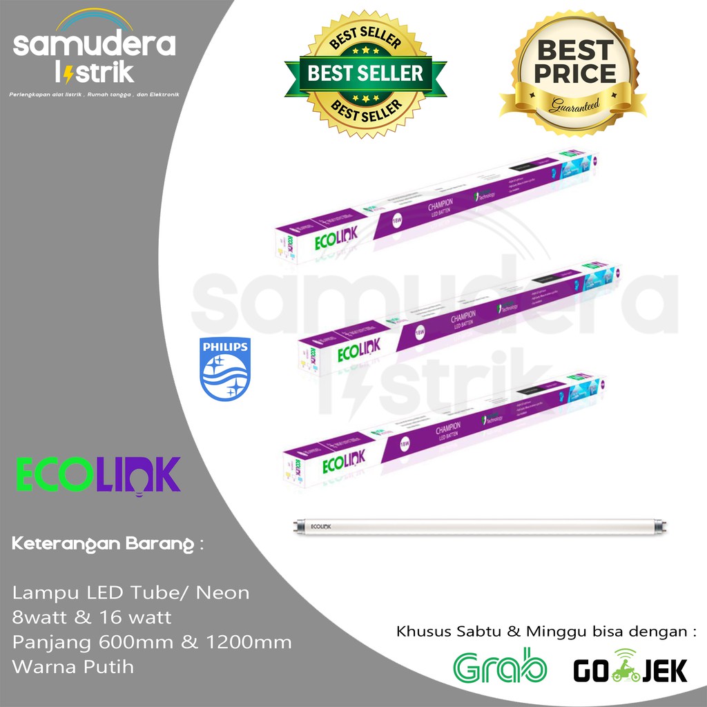 Jual LAMPU LED TUBE ECOLINK Panjang 600mm s/d 1200mm | Shopee Indonesia