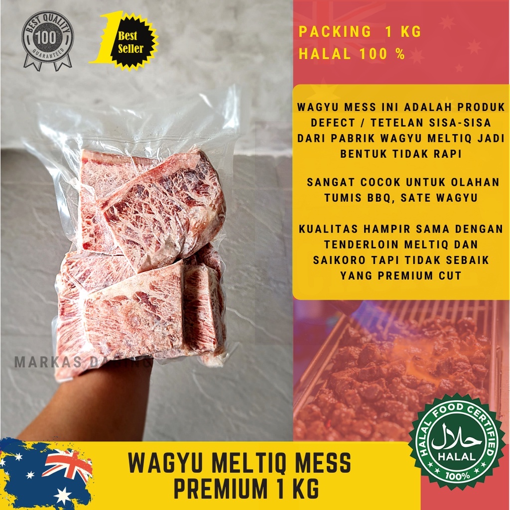 Jual MESS Wagyu Meltik Beef Trim/ Meltik Wagyu Mess Out Spec 1 Kg ...