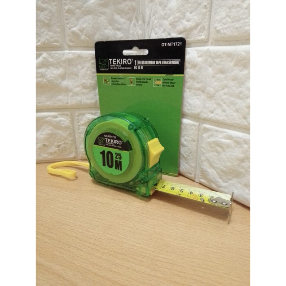 Jual TEKIRO meteran transparan 10M measurement tape ORIGINAL | Shopee ...