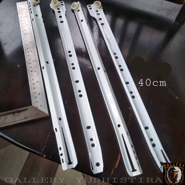 Jual Rel Laci Besi Single Track 40cm Putih | Shopee Indonesia