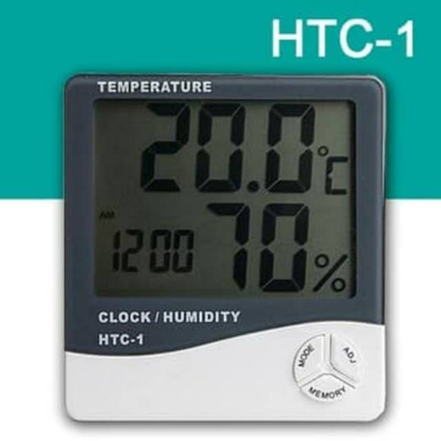 Jual Hygrometer Digital Thermo Hygrometer HTC-1 Clock Humidity Jam ...