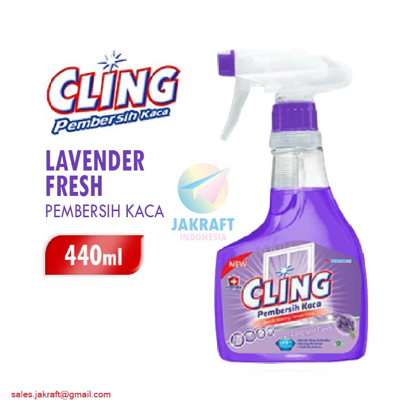 Jual (1 Botol) Cairan Pembersih Kaca CLING Botol Spray 440 ml Pouch Isi ...