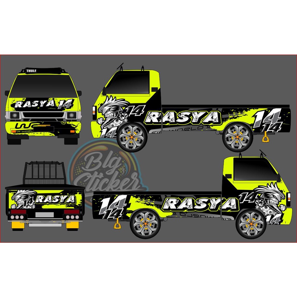 Jual STIKER MOBIL PICKUP L300 STICKER DECAL PRINT VARIASI FULL BODY ...