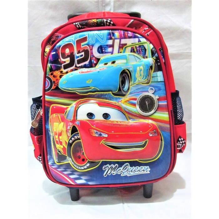 Jual 1019 - Tas Anak Sekolah Tk Trolley Import Timbul Cars | Shopee ...