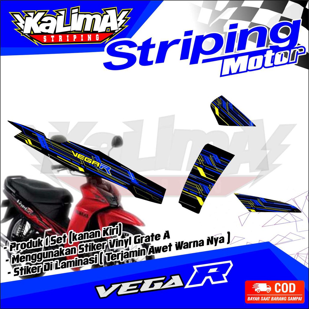 Jual stiker vega r new semi full striping vega r semi decal vega r new ...