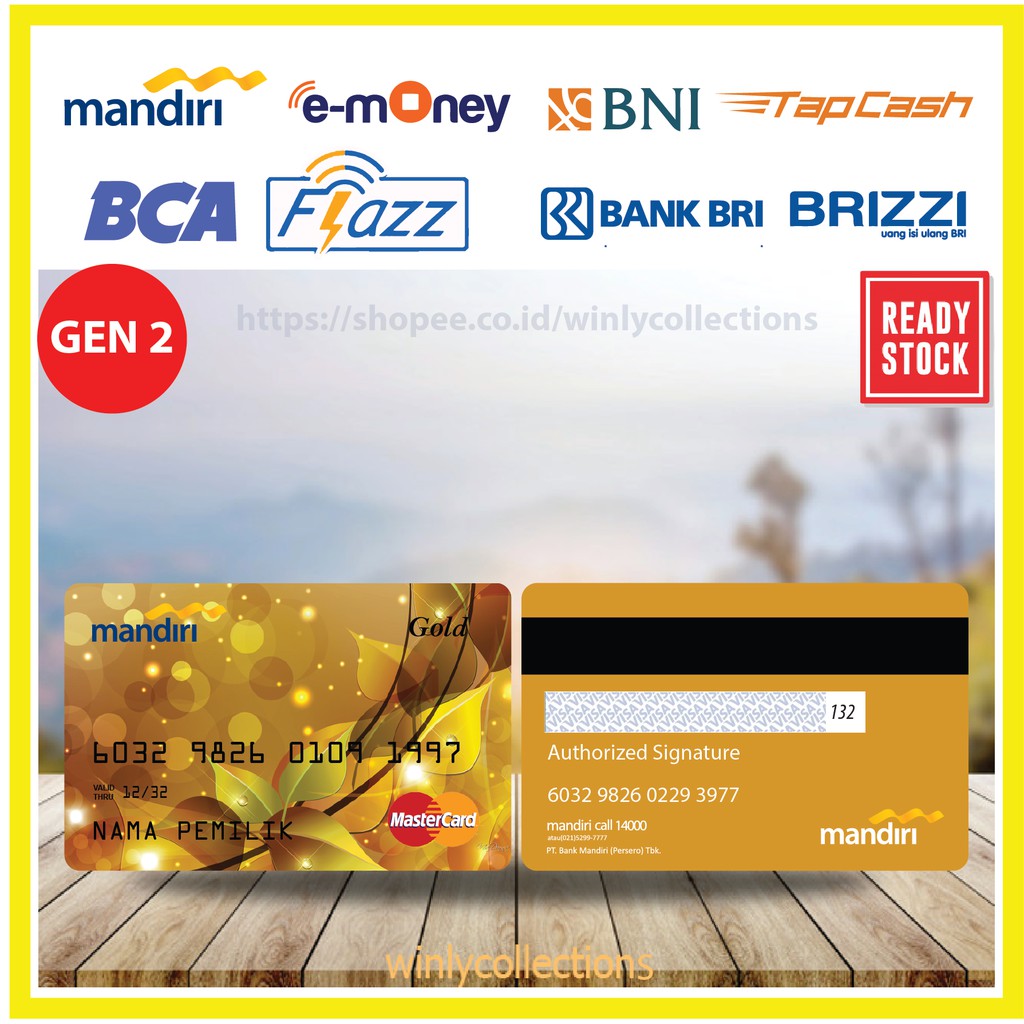 Jual EMONEY E TOLL CREDIT CARD PLATINUM E MONEY MANDIRI FLAZZ BCA GEN 2 ...