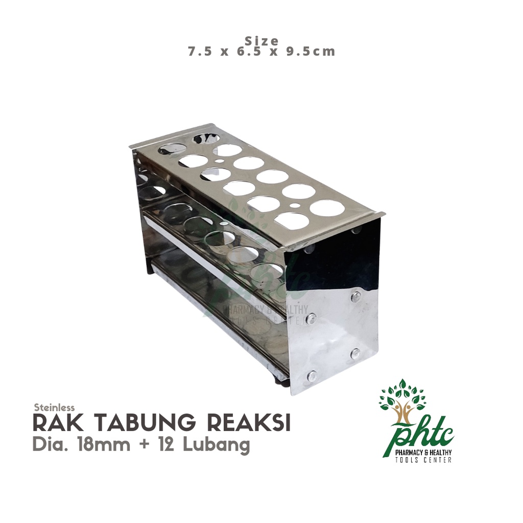 Jual Rak Tabung Reaksi Stainless 12 Lubang 18mm | Shopee Indonesia