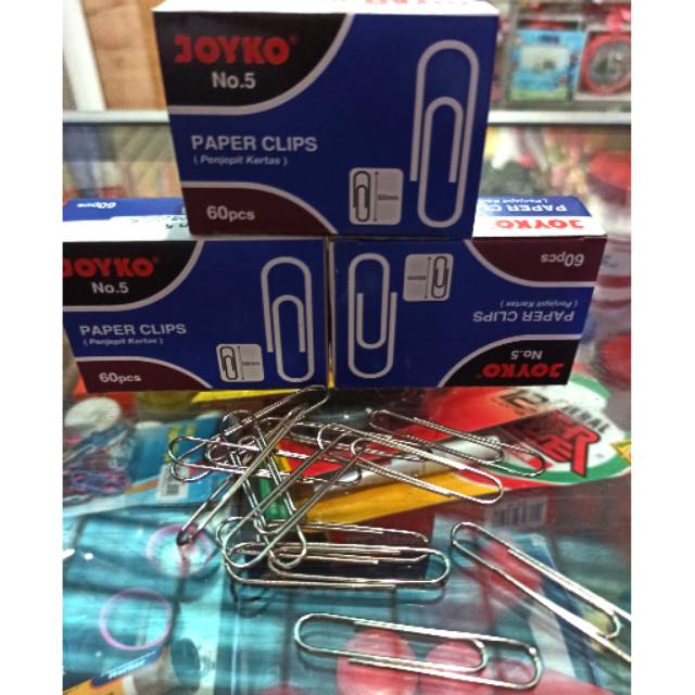 Jual Paper clips Joyko no.5 / Penjepit kertas joyko | Shopee Indonesia