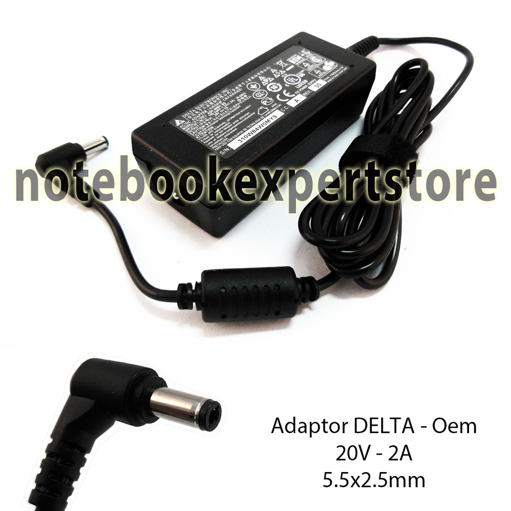 Jual Adaptor Charger AXIOO DELTA 20V 2A Oem | Shopee Indonesia