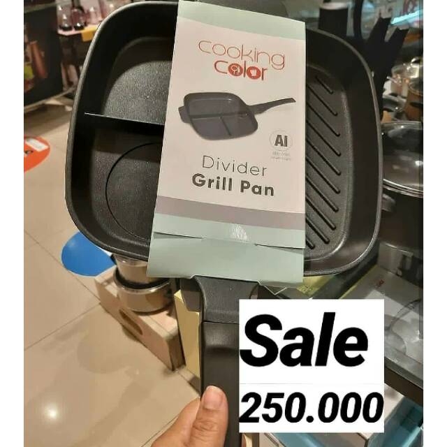 Jual INFORMA Thor Grill Pan/Wajan panggang 3 Sekat/Teflon sekat 28cm ...