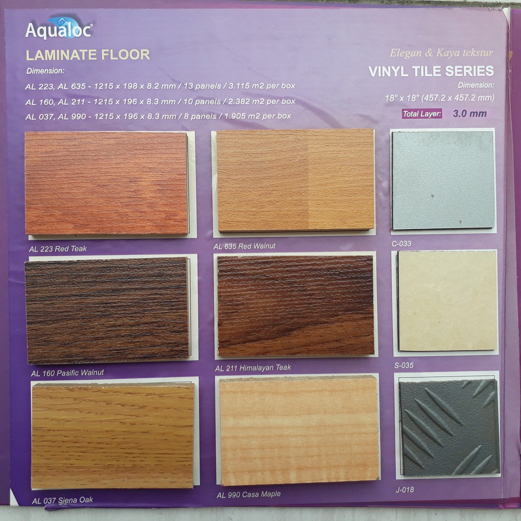 Jual Vinyl tile aqualoc perbox | Shopee Indonesia