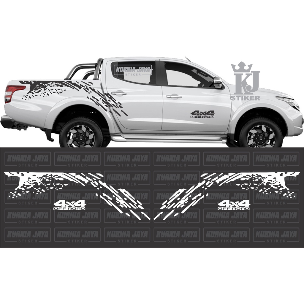 Jual STIKER MOBIL STRIPING MOBIL MITSUBISHI STRADA TRITON HILUX 4 X 4 ...