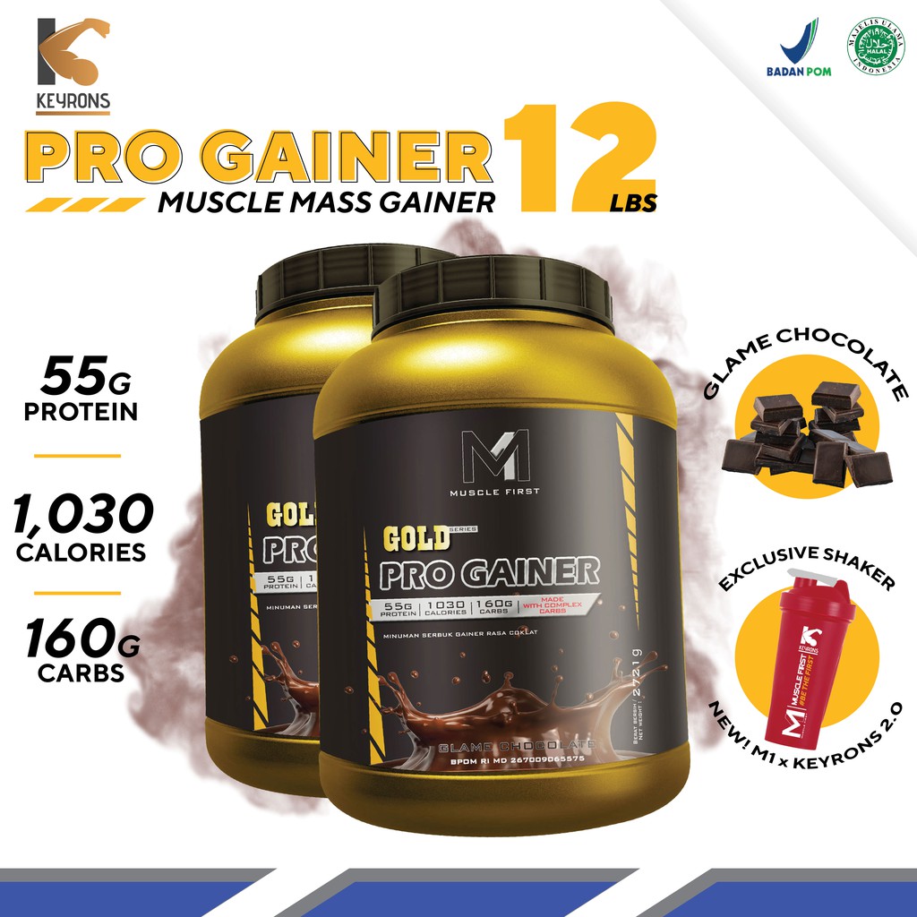 Jual MUSCLE FIRST PRO GAINER 12 LBS M1 GAINER 12 LBS GOLD PRO GAINER 5 ...