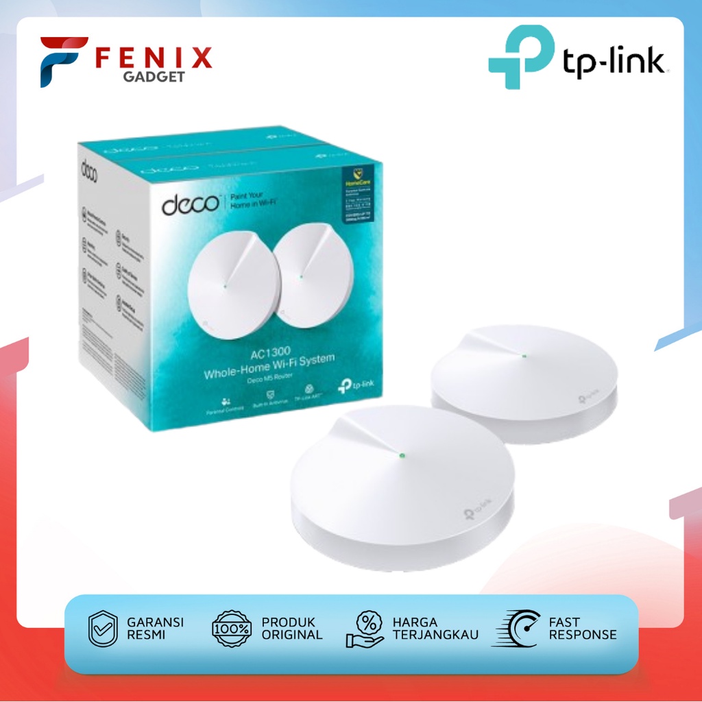 Jual TP-LINK Deco M5 (2-pack) AC1300 Whole Home Mesh Wi-Fi System ...