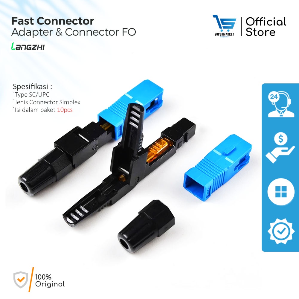 Jual Fiber Optic FTTH Fast Connector SC - UPC Fastconector UPC 10 Pcs | Shopee Indonesia