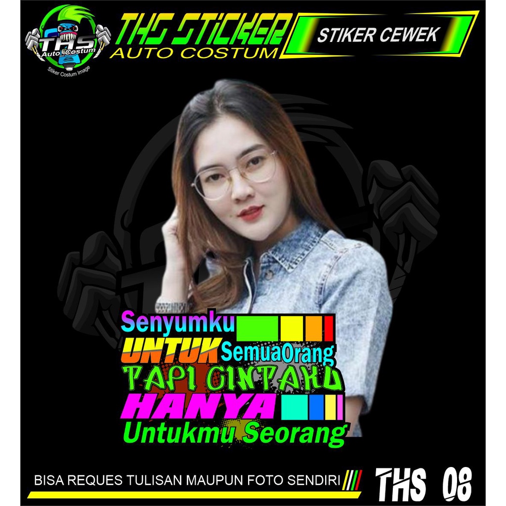 Jual Stiker Cewek Cantik Vector Ukuran Bisa Request Custom Sticker ...