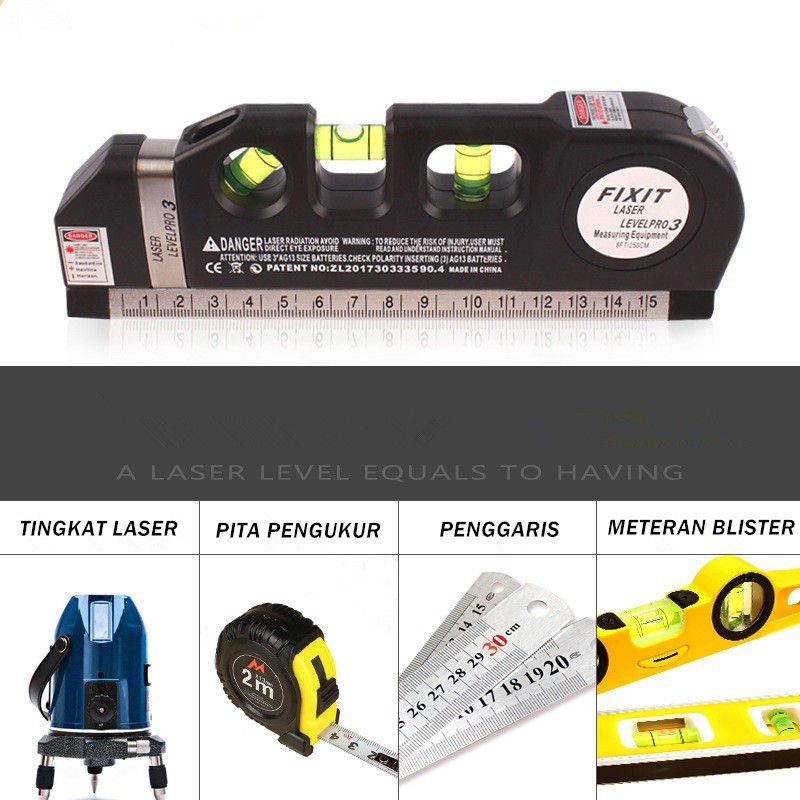 Jual Fixit Meteran Laser Waterpass Digital Penggaris Murah Gratis ...