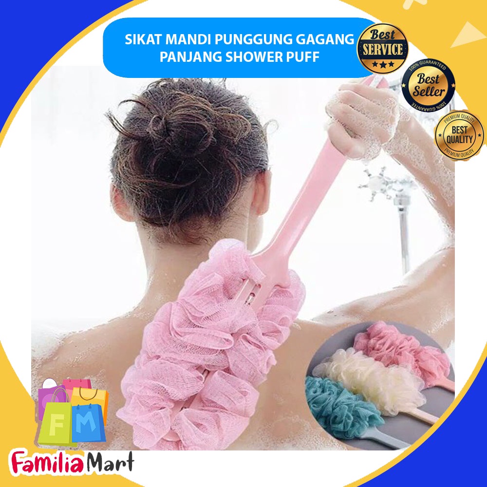 Jual Sikat Mandi Punggung Spon Mandi Busa Gagang Panjang Shower Puff ...